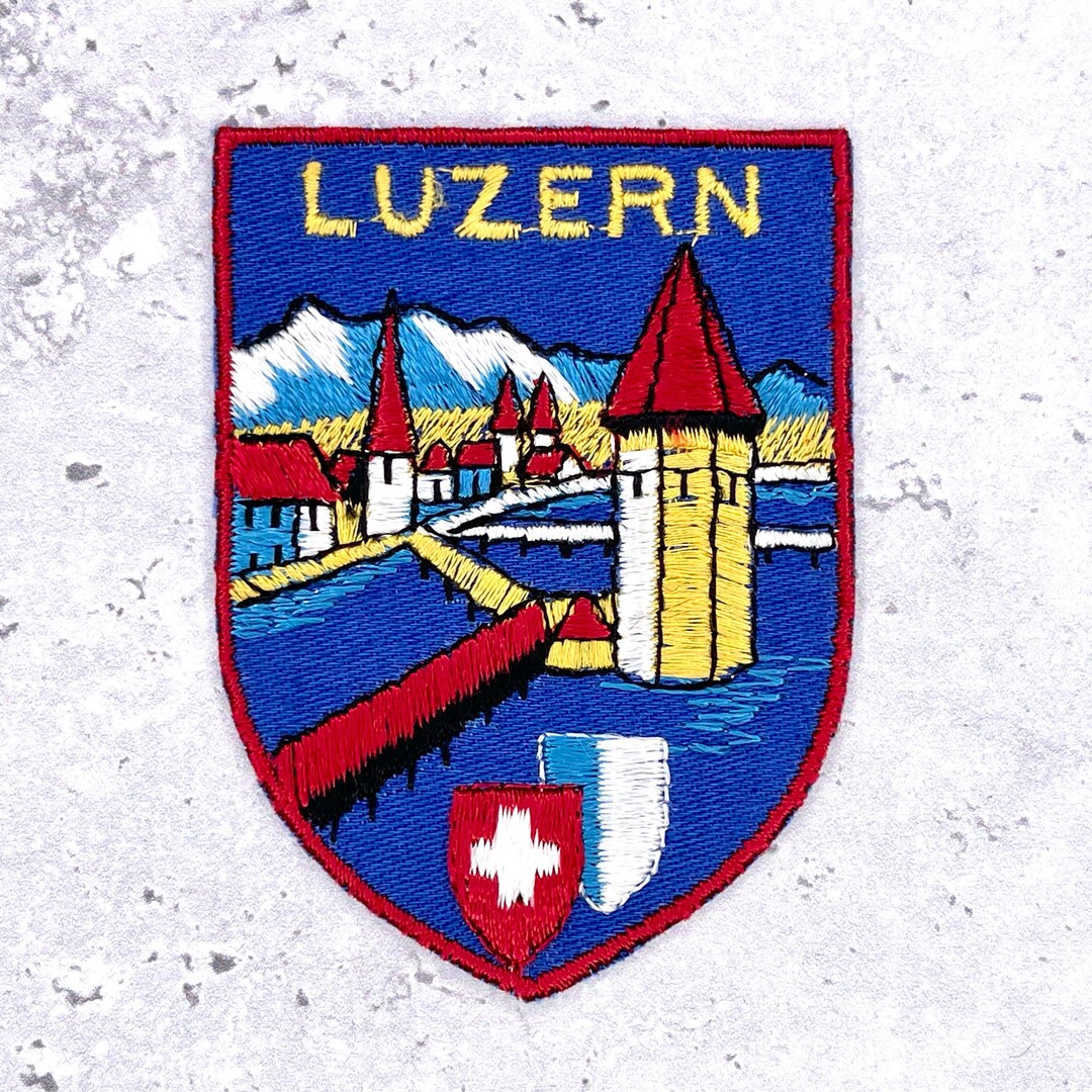 Vintage Luzern Patch • Switzerland Lucerne Swiss City • Travel Souvenir ...