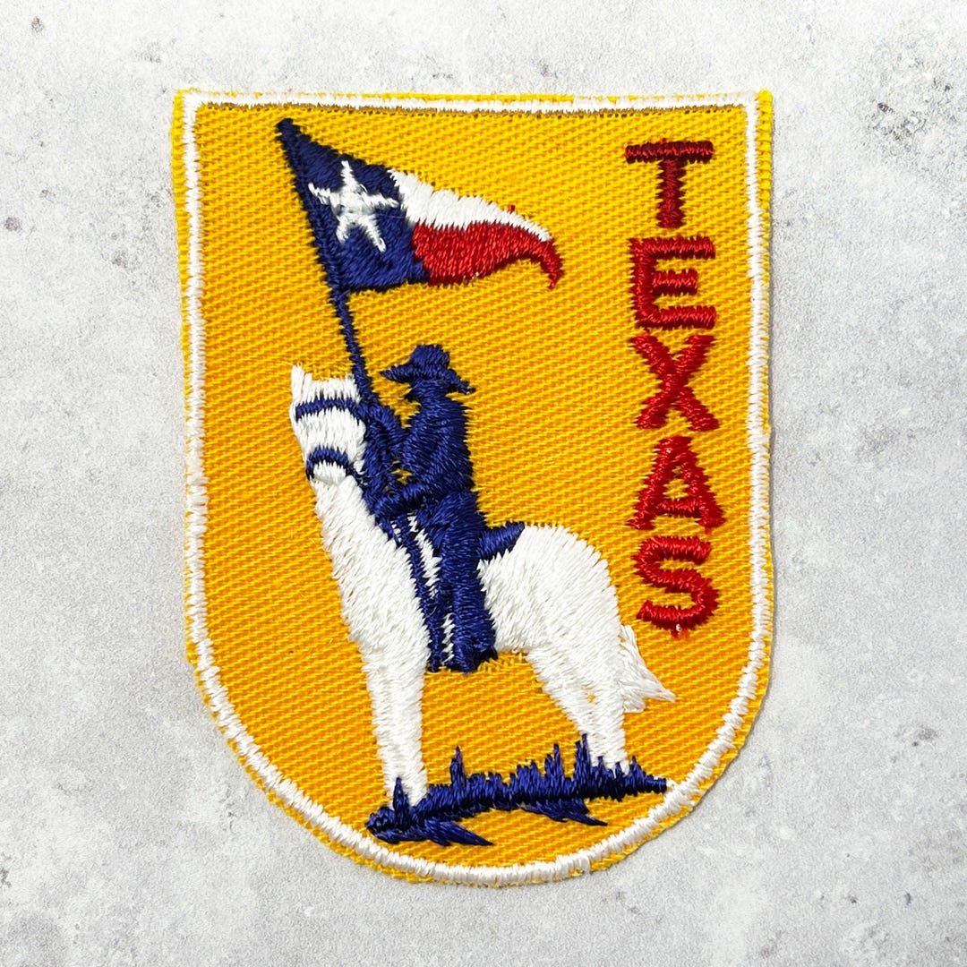 Vintage Texas State Patch • 80s Cowboy Lone Star Flag • Travel Souvenir ...