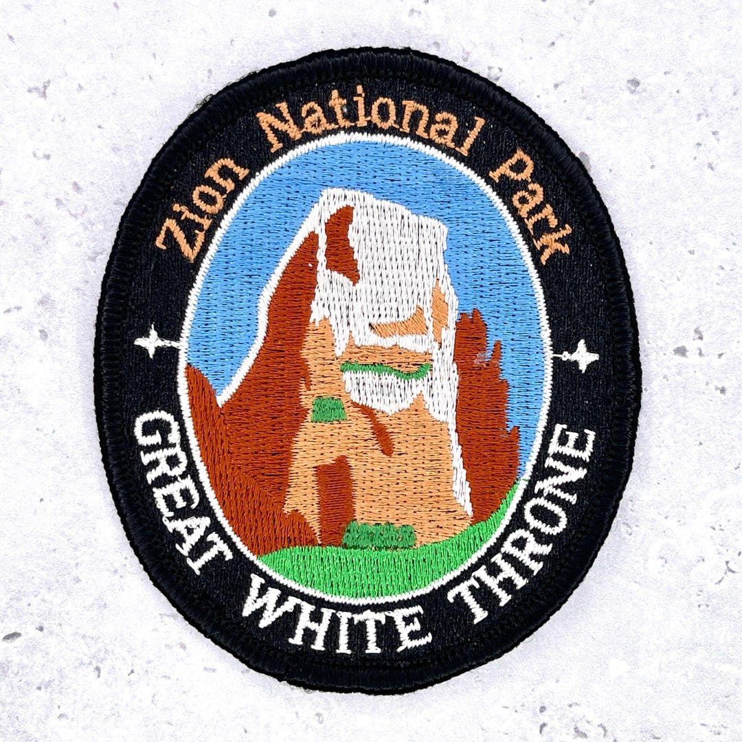 Vintage Zion National Park Patch • Great White Throne Utah Souvenir ...
