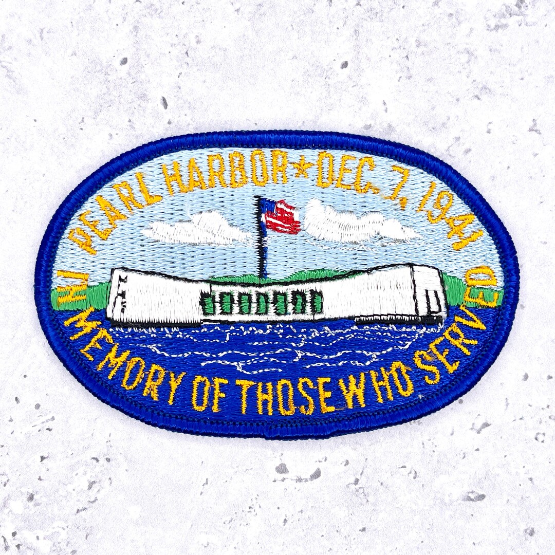 Vintage Pearl Harbor Remembrance Patch • USS Arizona Souvenir • Iron-on ...