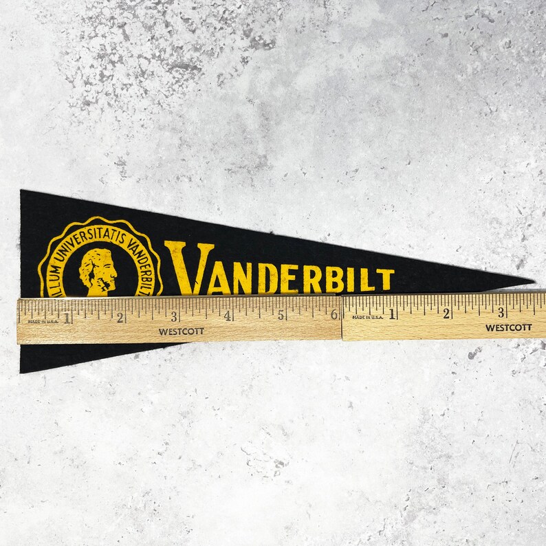Vintage Vanderbilt Mini Pennant • 60s Felt Commodores University Dorm ...