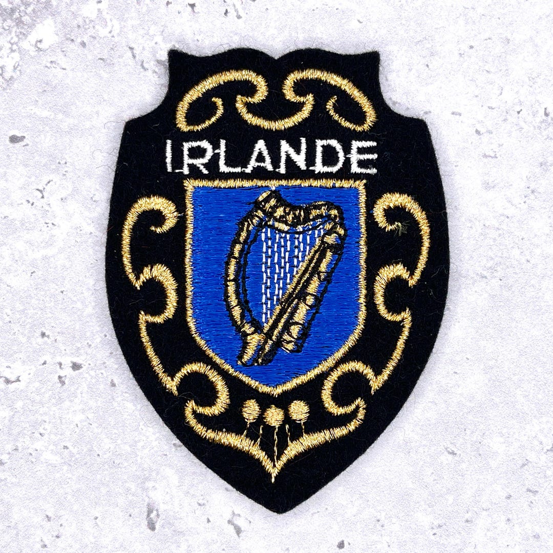 Vintage Ireland Patch • Irlande Coat of Arms Souvenir • Sew-on Badge - Etsy