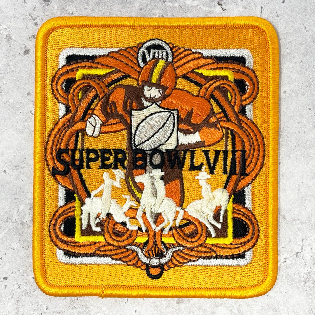 Vintage Super Bowl VIII Patch NFL Miami Dolphins Minnesota Vikings 8 ...
