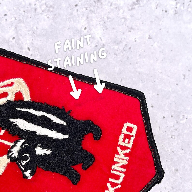 Vintage Skunked Hunting Patch • 80s Deer Buck Skunk • Novelty Iron-on ...