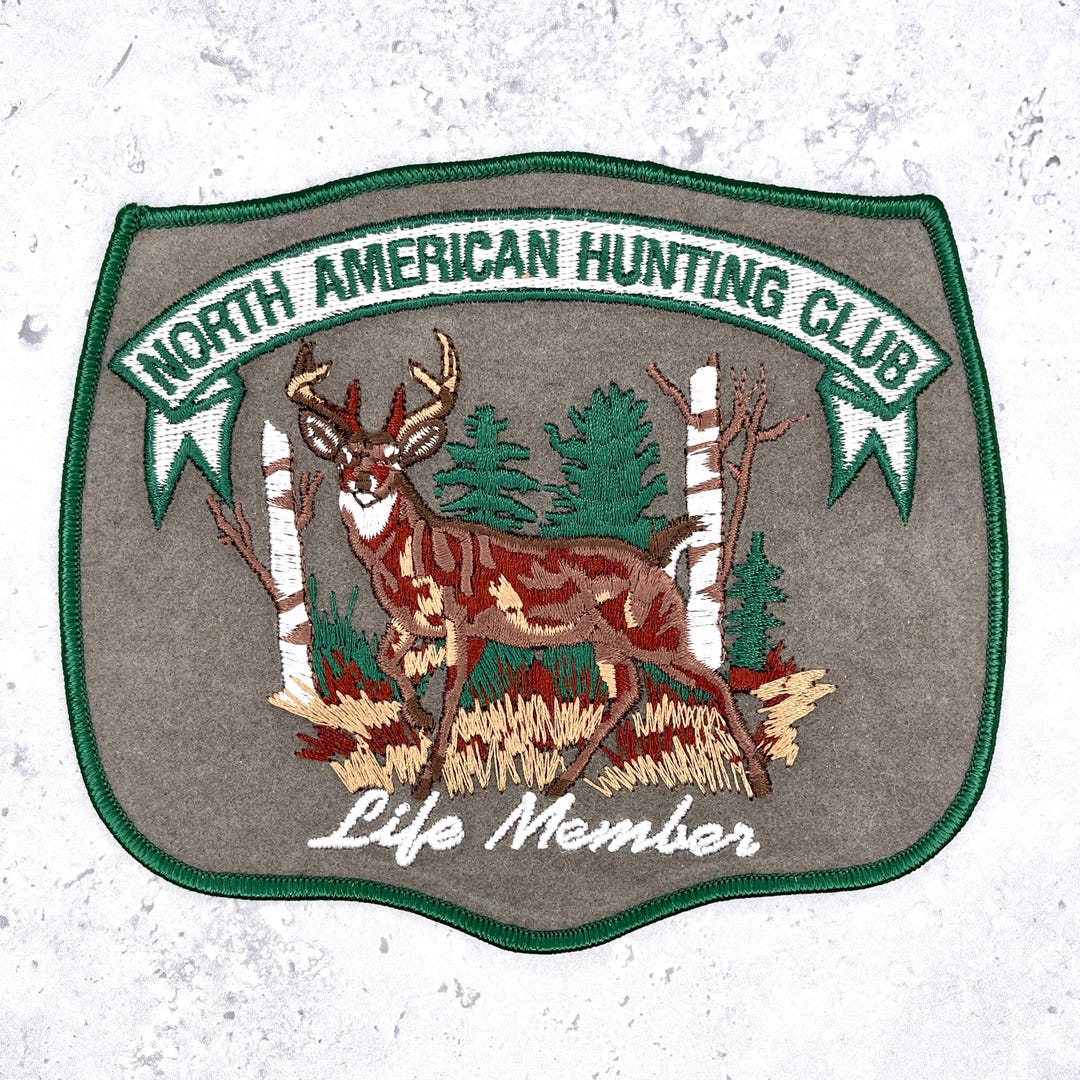 Vintage North American Hunting Club Patch • Buck Deer Life Member Large ...