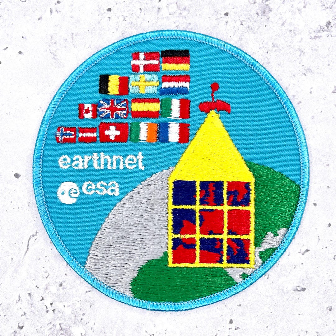 Vintage Earthnet ESA Patch • European Space Agency Program • 4" Badge ...
