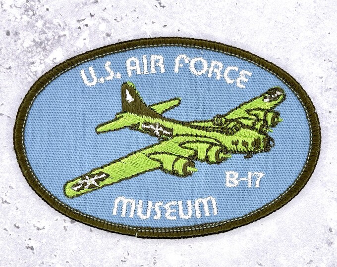 Vintage US Air Force Museum Patch • B-17 Bomber Flying Fortress • Iron ...