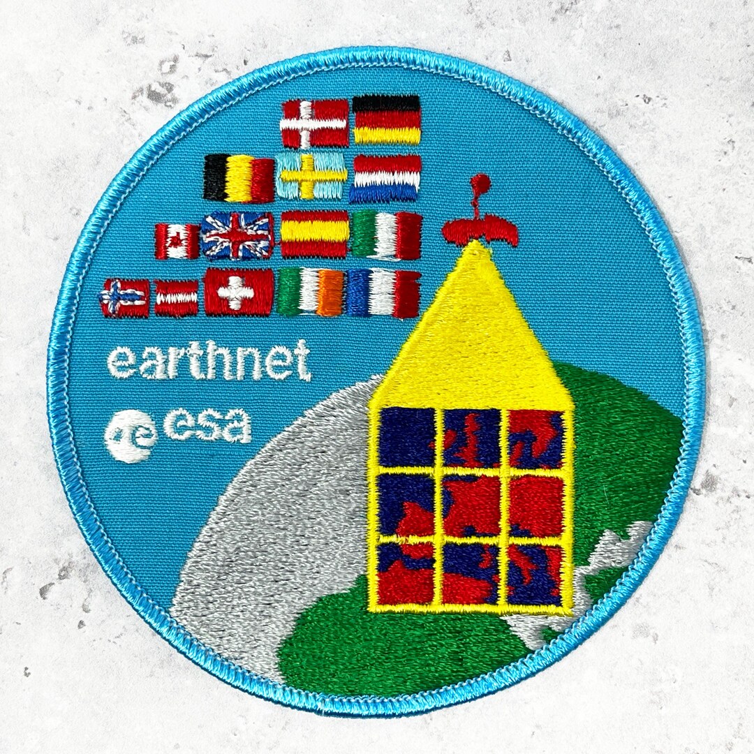 Vintage Earthnet ESA Patch • European Space Agency Program • 4" Badge ...