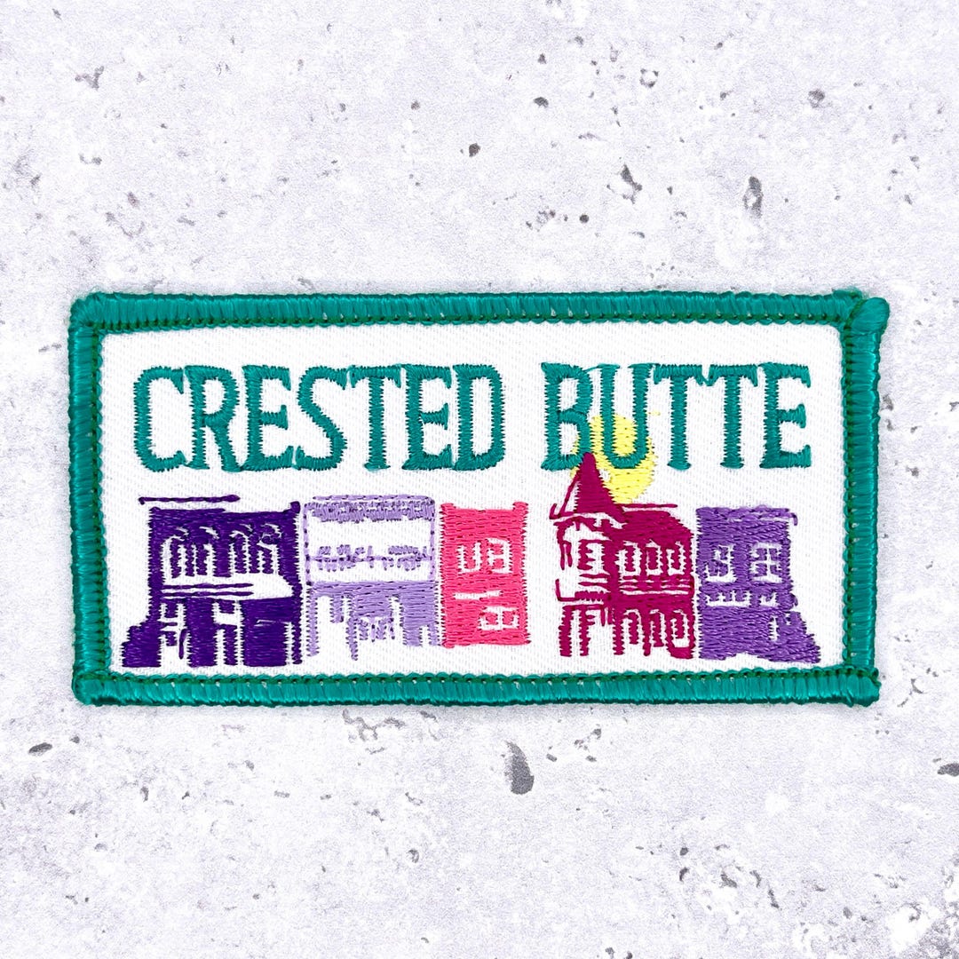 Vintage Crested Butte Patch • Colorado Skiing Ski Resort Town • Iron-on ...