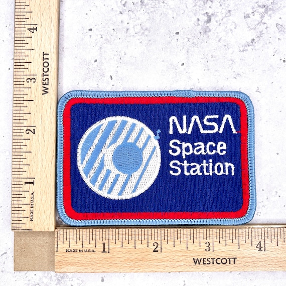 Vintage NASA Space Station Patch 80s Astronaut NOS - Gem