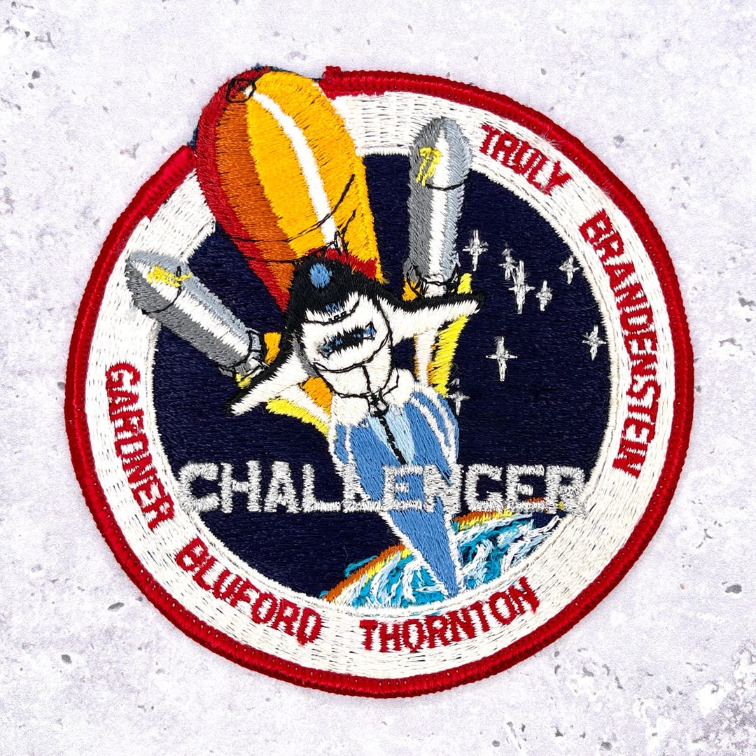 Vintage NASA STS-8 Patch • Space Shuttle Challenger • Mission Crew ...