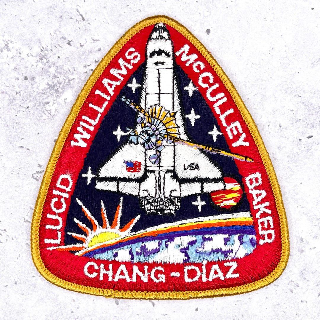 Vintage NASA STS-34 Patch • Space Shuttle Atlantis • Mission Crew Badge ...