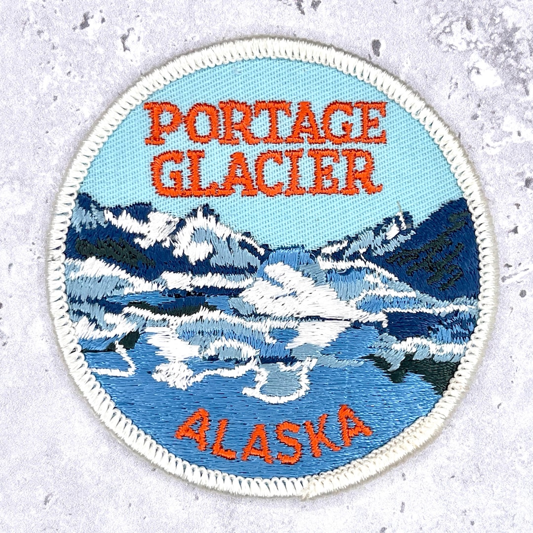 Vintage Portage Glacier Patch • 80s Alaska • Travel Souvenir NOS 3" - Etsy