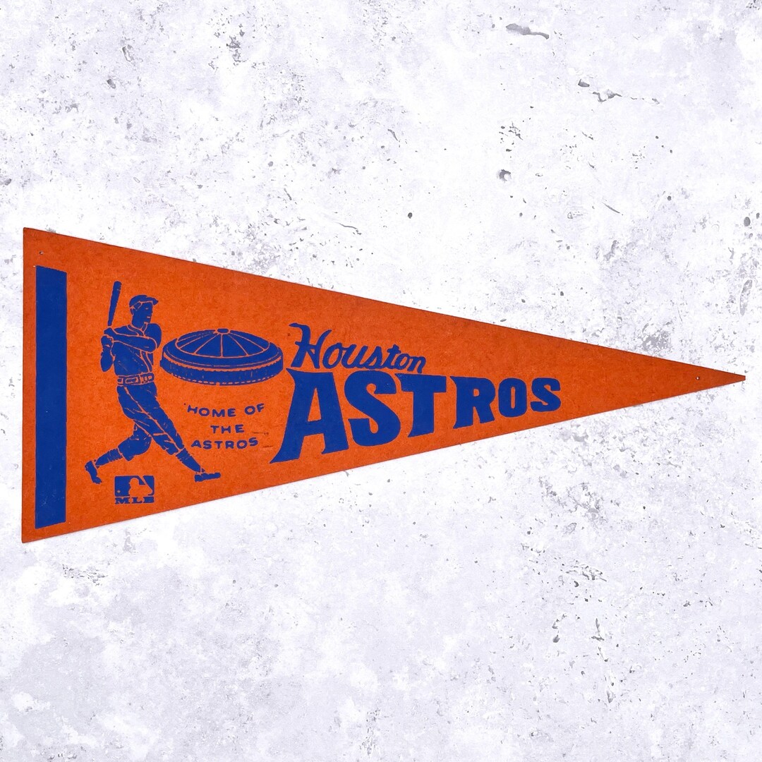 Vintage Houston Astros Mini Pennant • 70s MLB Felt Astrodome • 12" X 5 ...