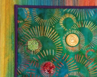 Batik Art Quilt | Etsy