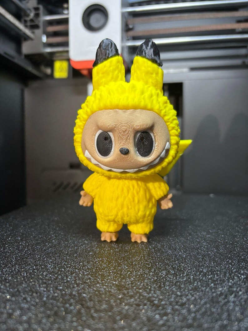 3D Printed Pikachu Labubu Figure: Collectible Desk Toy With Surprise - Etsy