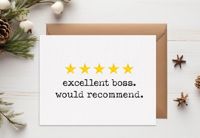 Funny Excellent Boss Card, Playful Boss's Day Gift, Funny Boss's Day ...
