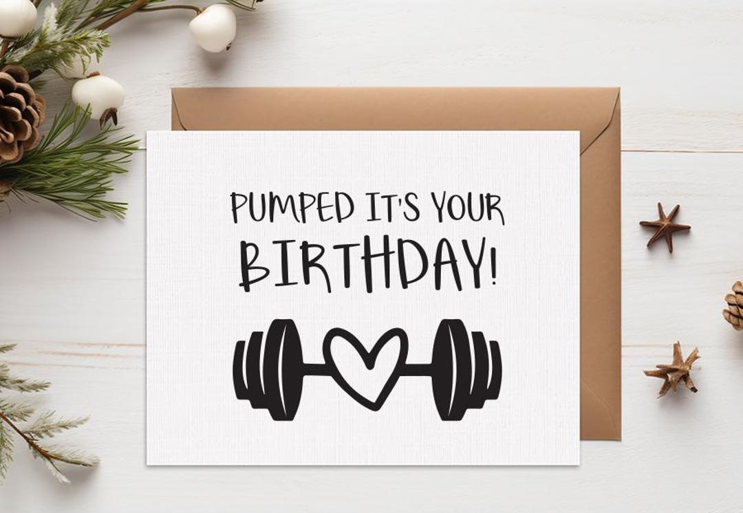 Funny Workout Birthday Card, Gym Fitness Lover Card, Birthday Gym Card ...