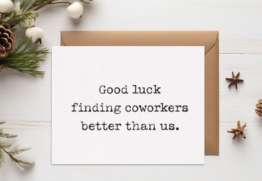 Good Luck Finding Coworkers Card, Retirement Card for Employee ...