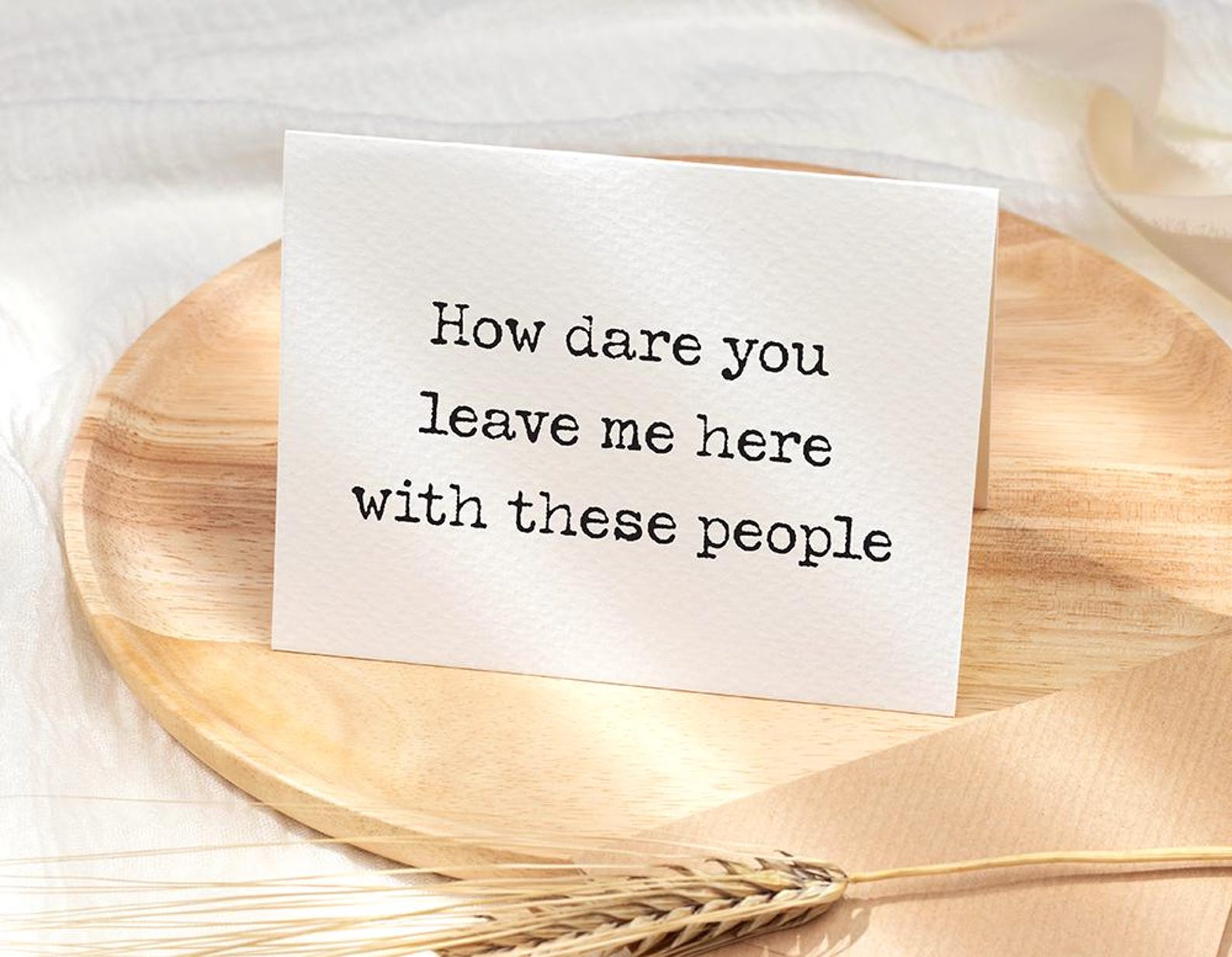 Funny Coworker Leaving Card, Sarcastic Goodbye Farewell, How Dare You ...