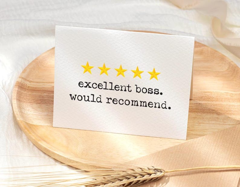 Funny Excellent Boss Card, Playful Boss's Day Gift, Funny Boss's Day ...