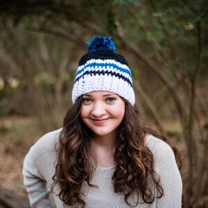 Pom-pom Hat Blue Ridge Black Christmas Gifts/ Fall Fashion - Etsy