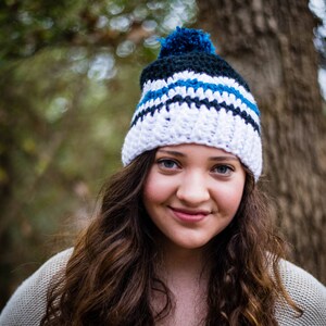 Pom-pom Hat Blue Ridge Black Christmas Gifts/ Fall Fashion - Etsy