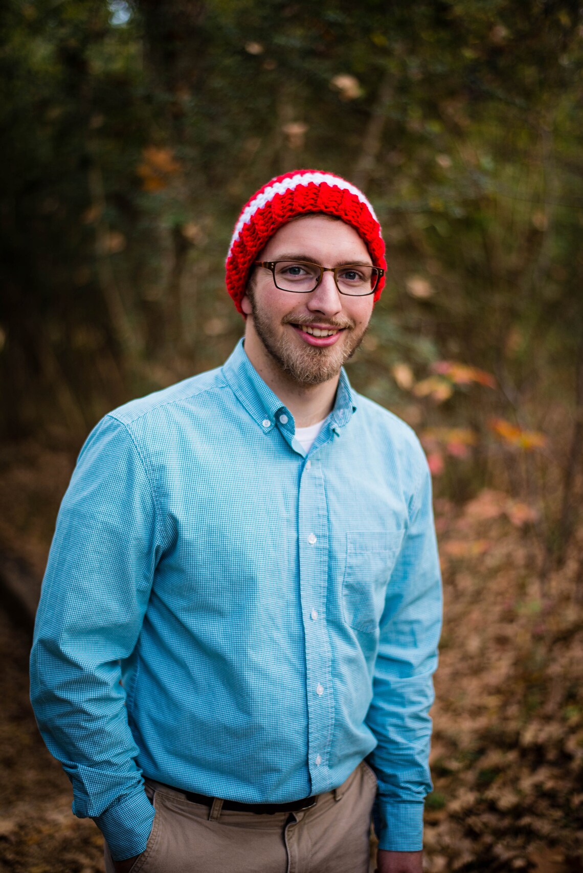 Men's Red Stripe Hat Christmas Gifts/ Fall Fashion | Etsy
