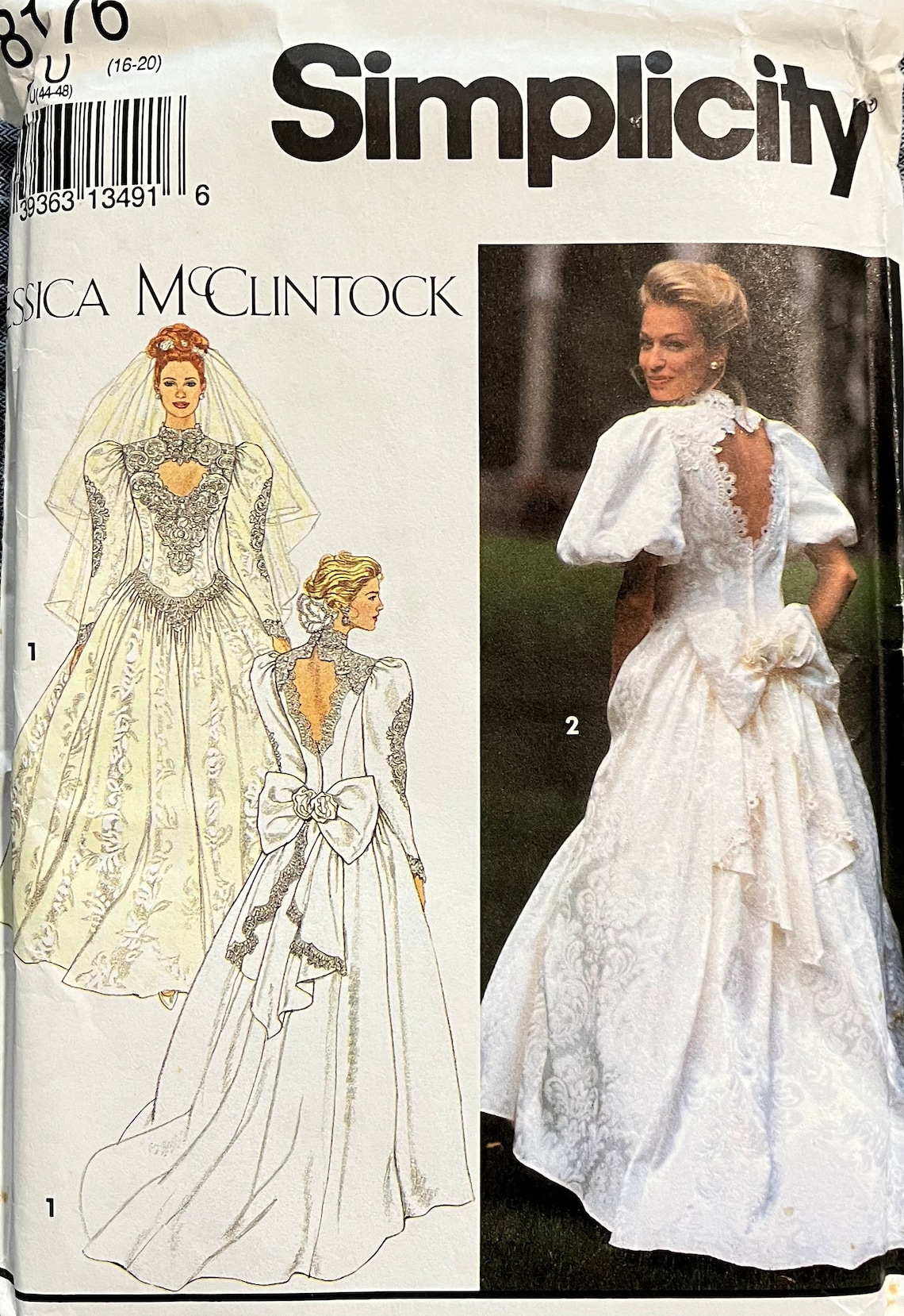 Vintage Simplicity Bridal Gown Pattern 8176 by Designer - Etsy
