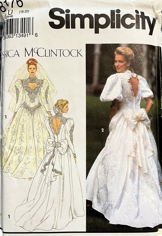 Vintage Simplicity Bridal Gown Pattern 8176 by Designer - Etsy