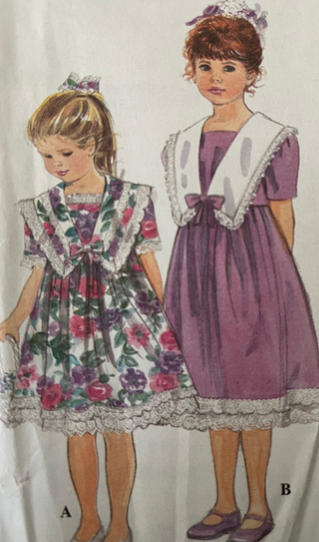 Vintage Simplicity Girls Dress Pattern 8840 Uncut by Designer, Jessica ...