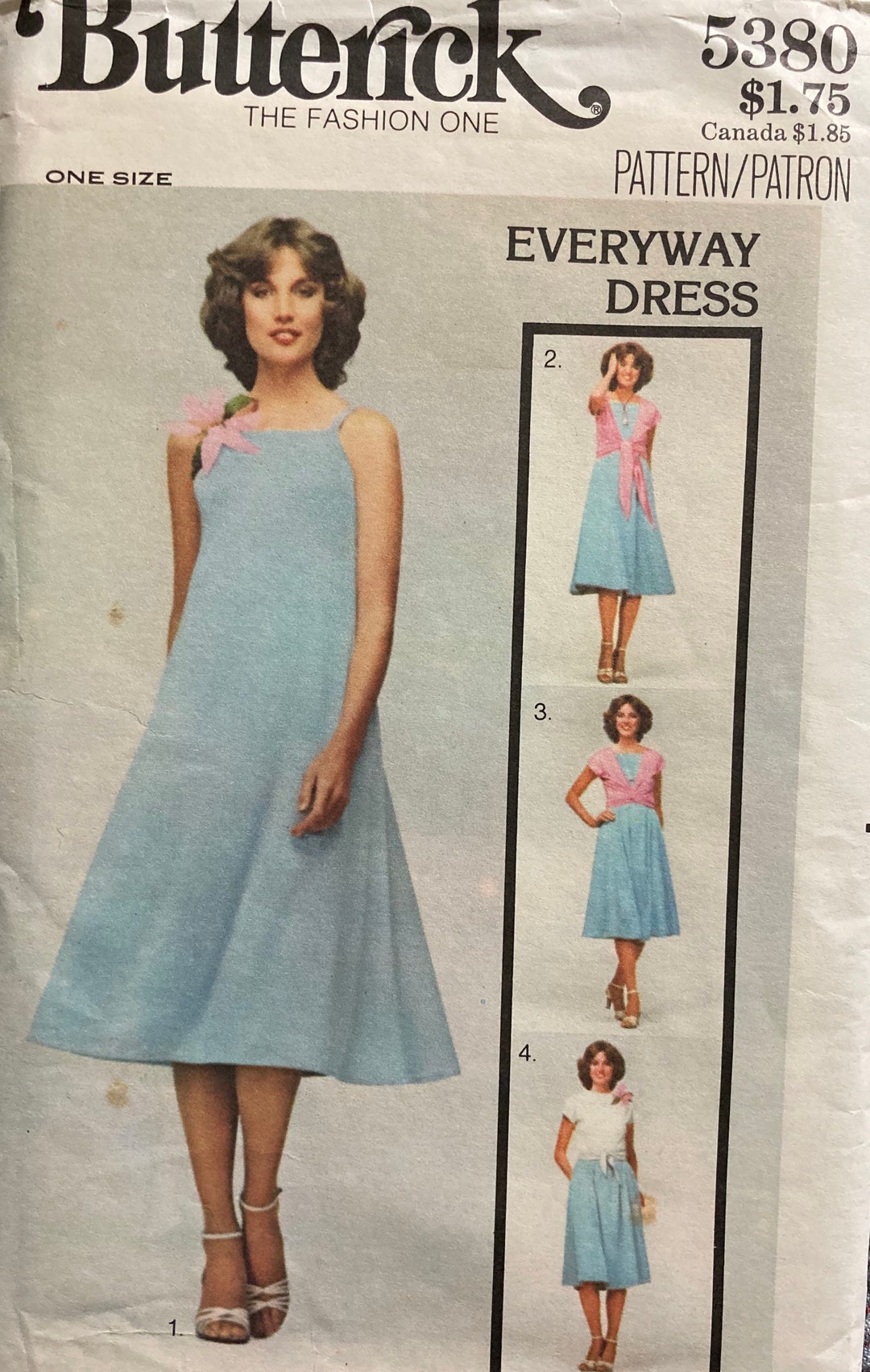 Vintage Butterick ‘everyway Dress’ Pattern 5380 Uncut - Etsy