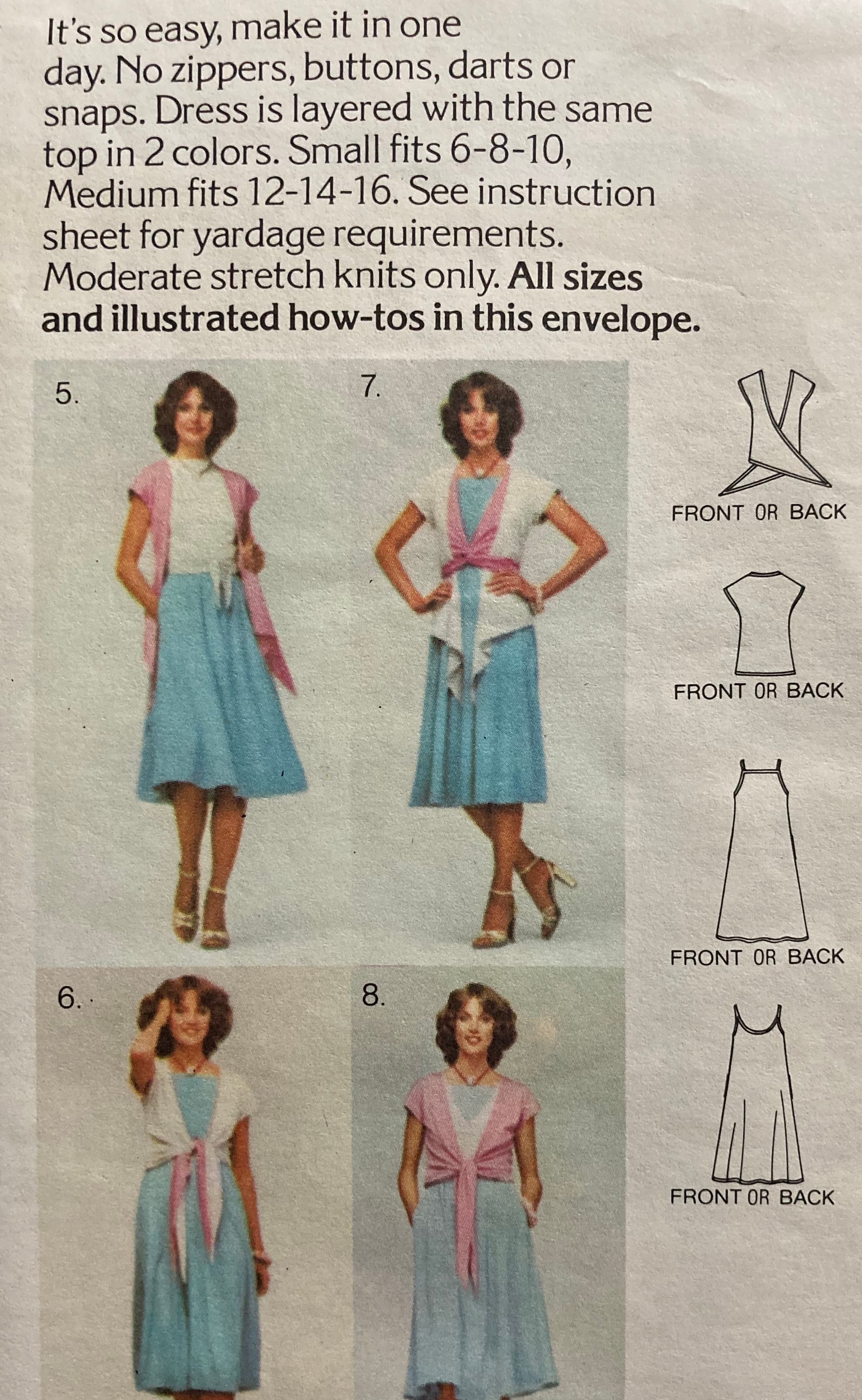 Vintage Butterick ‘everyway Dress’ Pattern 5380 Uncut - Etsy