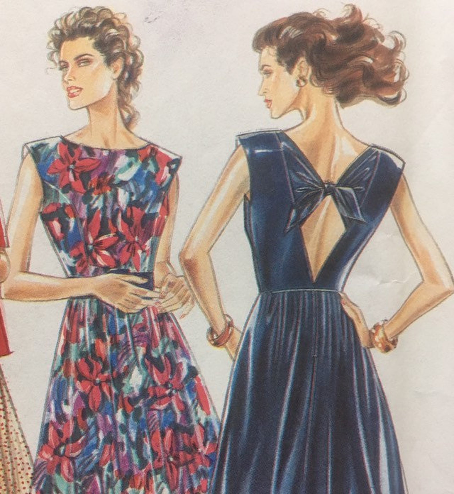 Vintage New Look Dress Pattern 6025 With a Beautiful Back Detail. Uncut ...