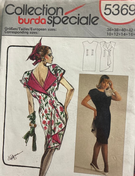 Vintage Burda Special Collection dress pattern 5369 Uncut | Etsy
