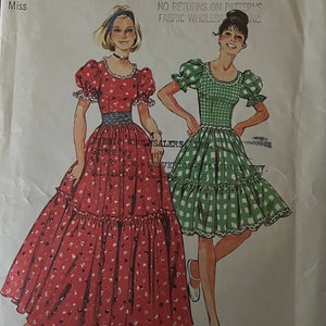 Vintage Prairie Style Dress Pattern by Simplicity 6452 - Etsy
