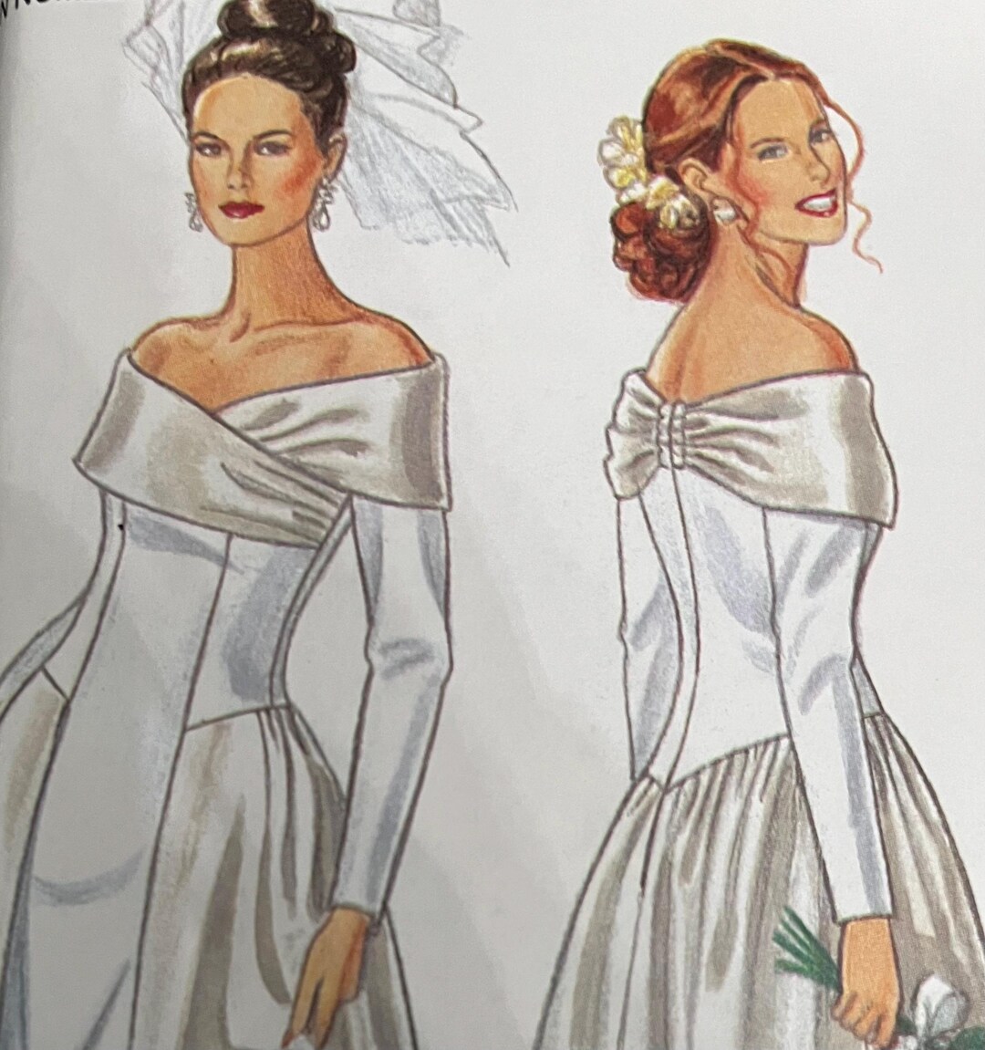Rare and Lovely Bridal Gown by NEW LOOK Pattern Comp. 6686 Uncut - Etsy