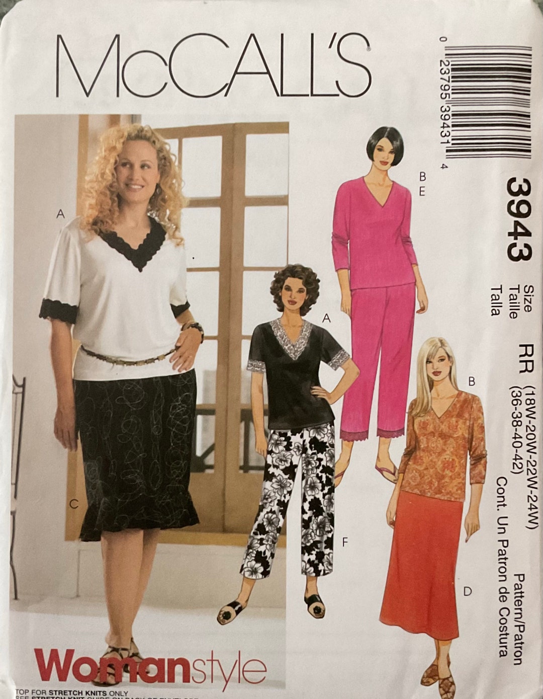 Woman Style Mccall’s Plus Size Separates Pattern 3943 Uncut - Etsy