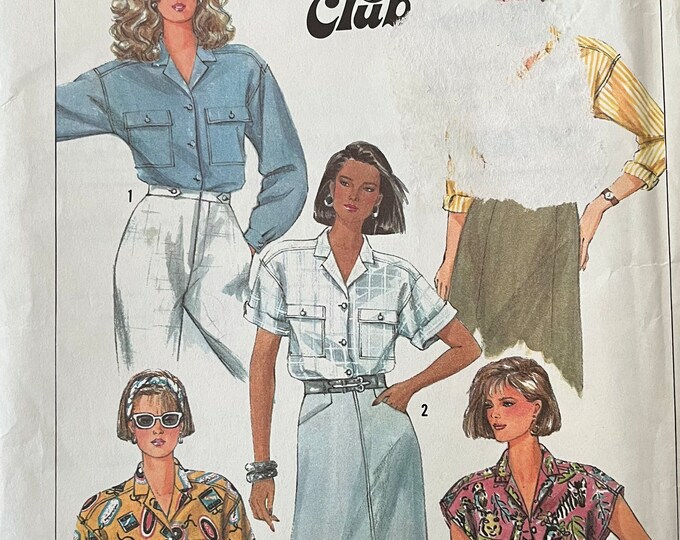Vintage Simplicity surf Club Camp Shirt, Style Pattern 7947 Uncut - Etsy