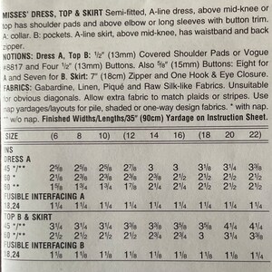 Vintage Vogue Dress and Skirt Suit Pattern 9192 Uncut - Etsy