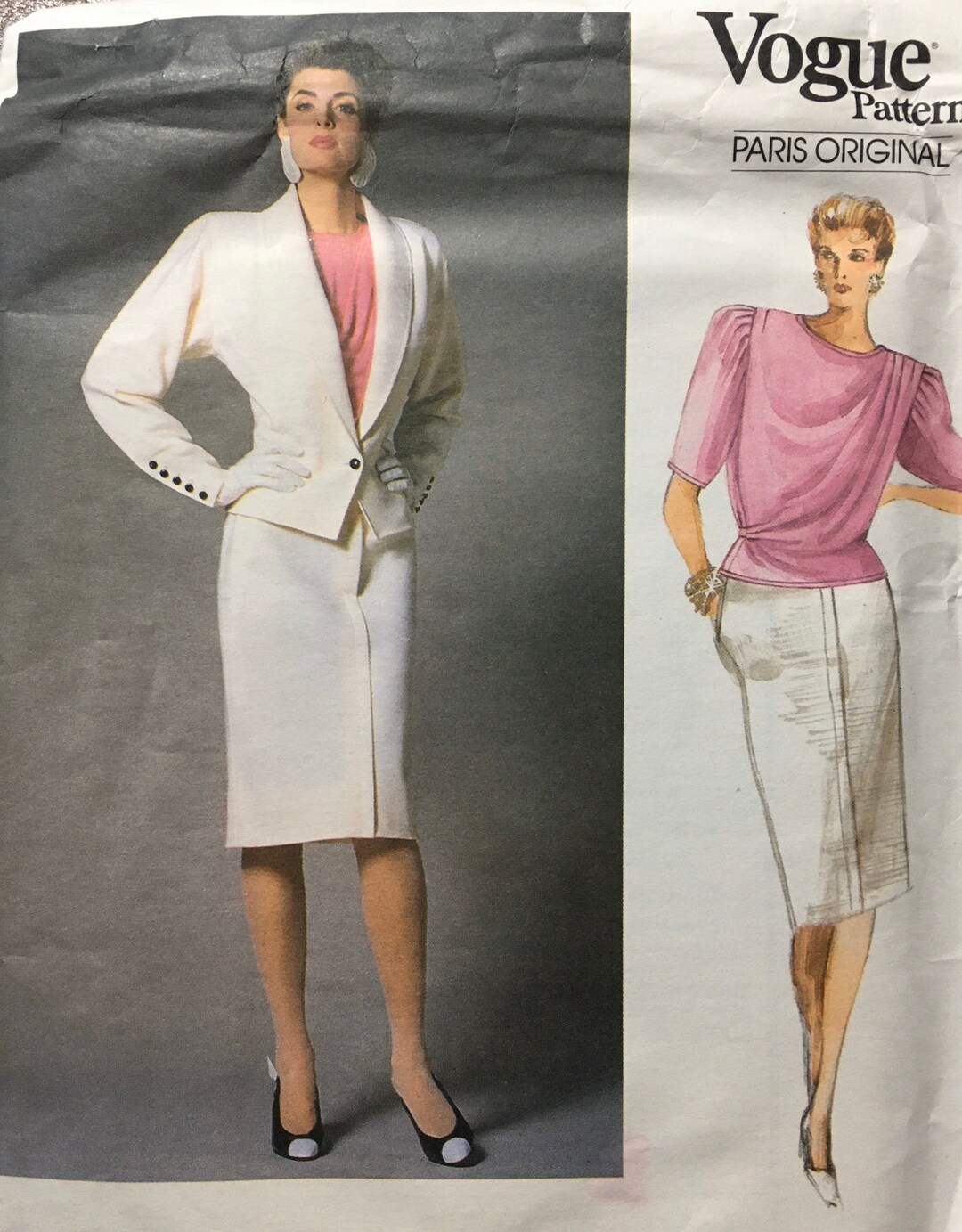 Vintage Vogue Paris Original Suit Pattern 1766 by Designer Emmanuel ...
