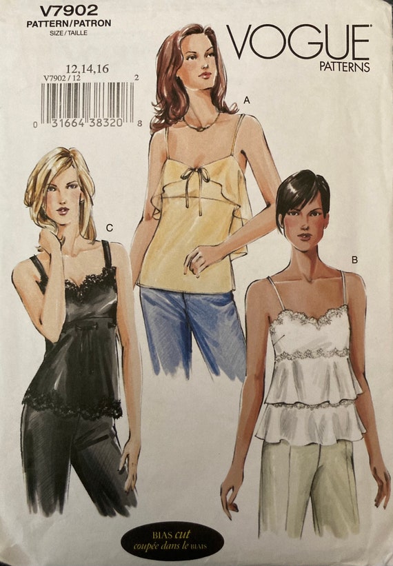 Sexy Vogue Bias Cut Camisole Pattern 7902 Uncut - Etsy