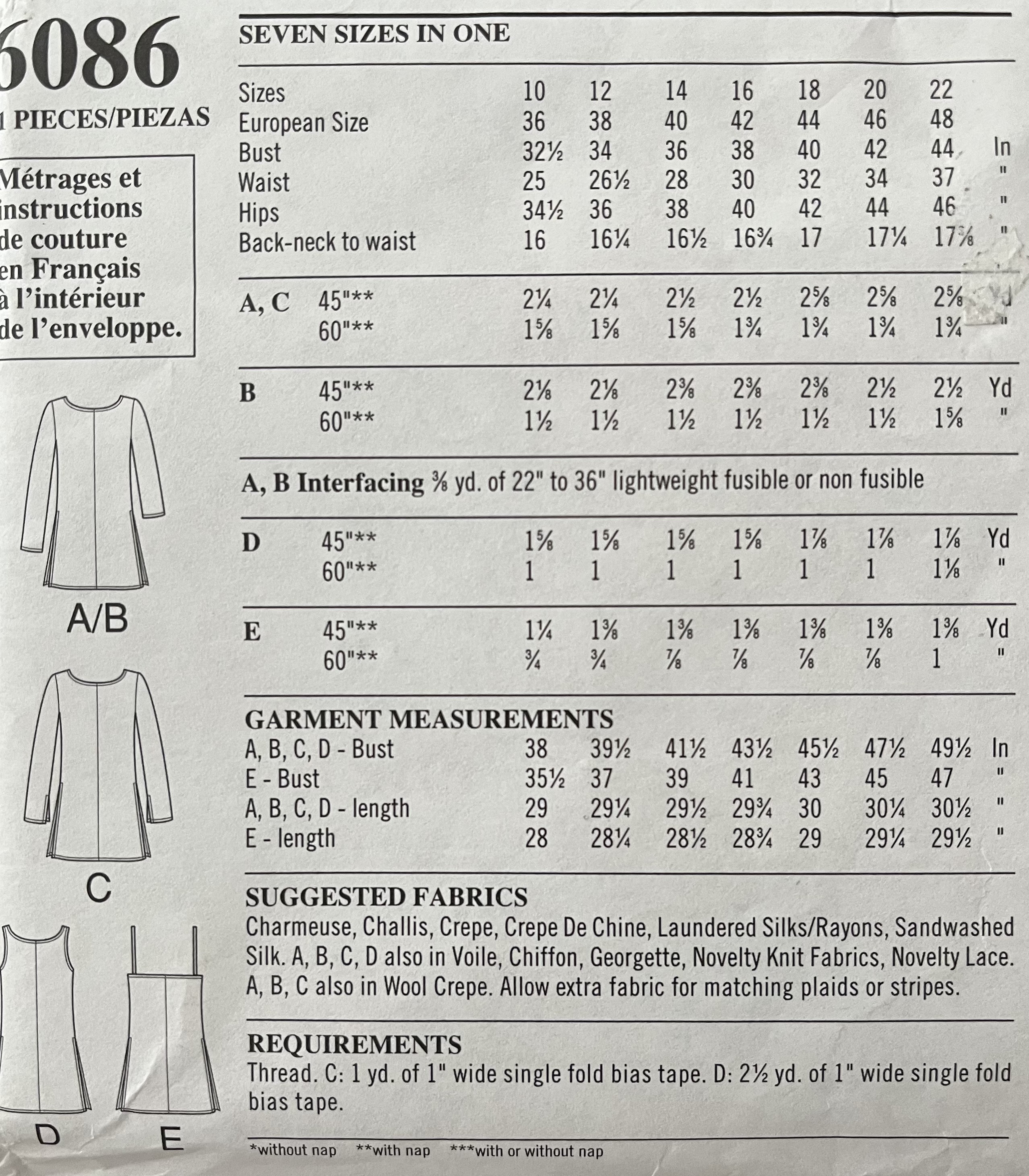 NEW LOOK Tunic Pattern 6086 Uncut - Etsy