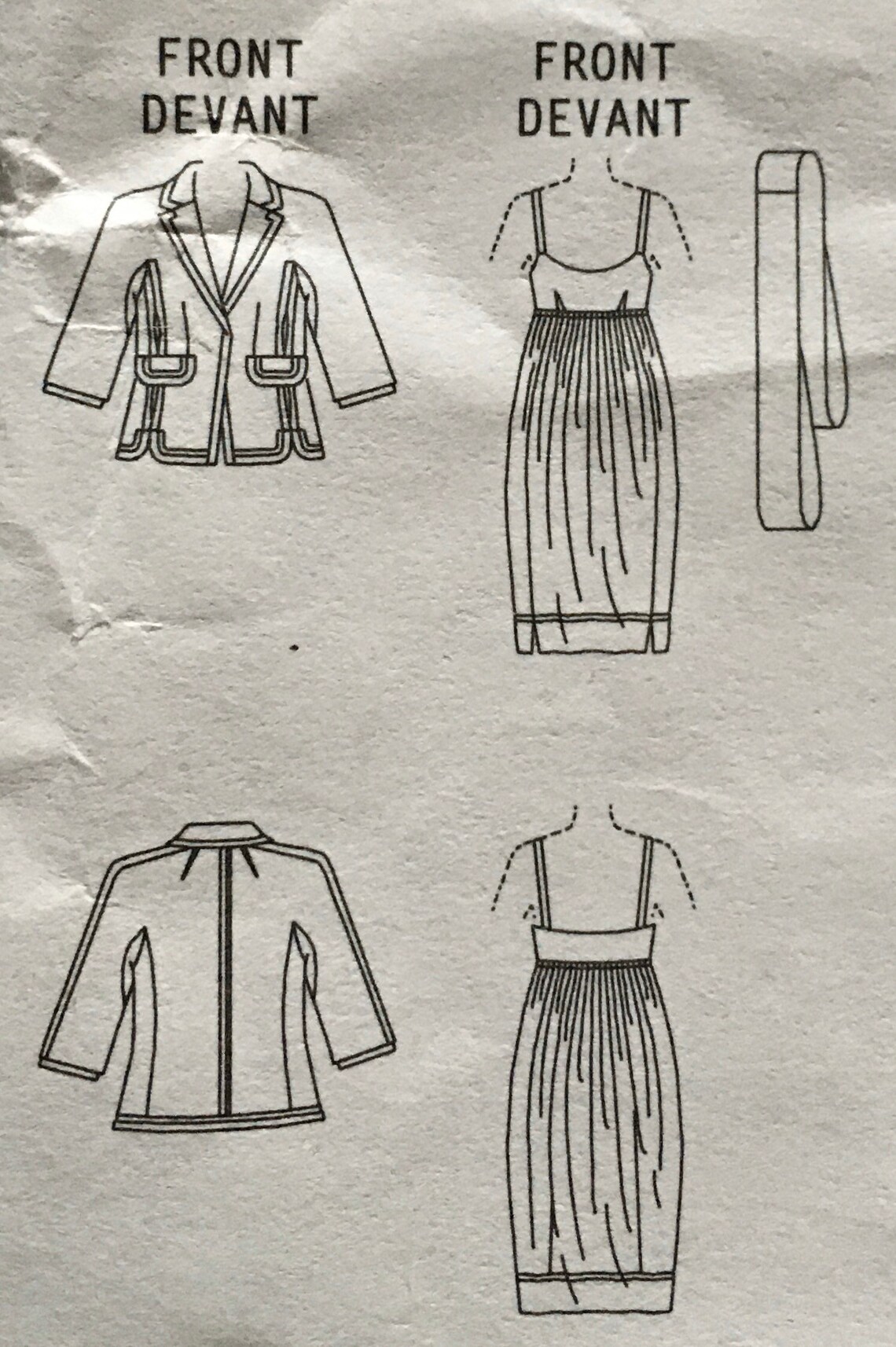 Vogue Baby Doll Style Dress and Fitted Jacket Pattern 2942 Buy American ...