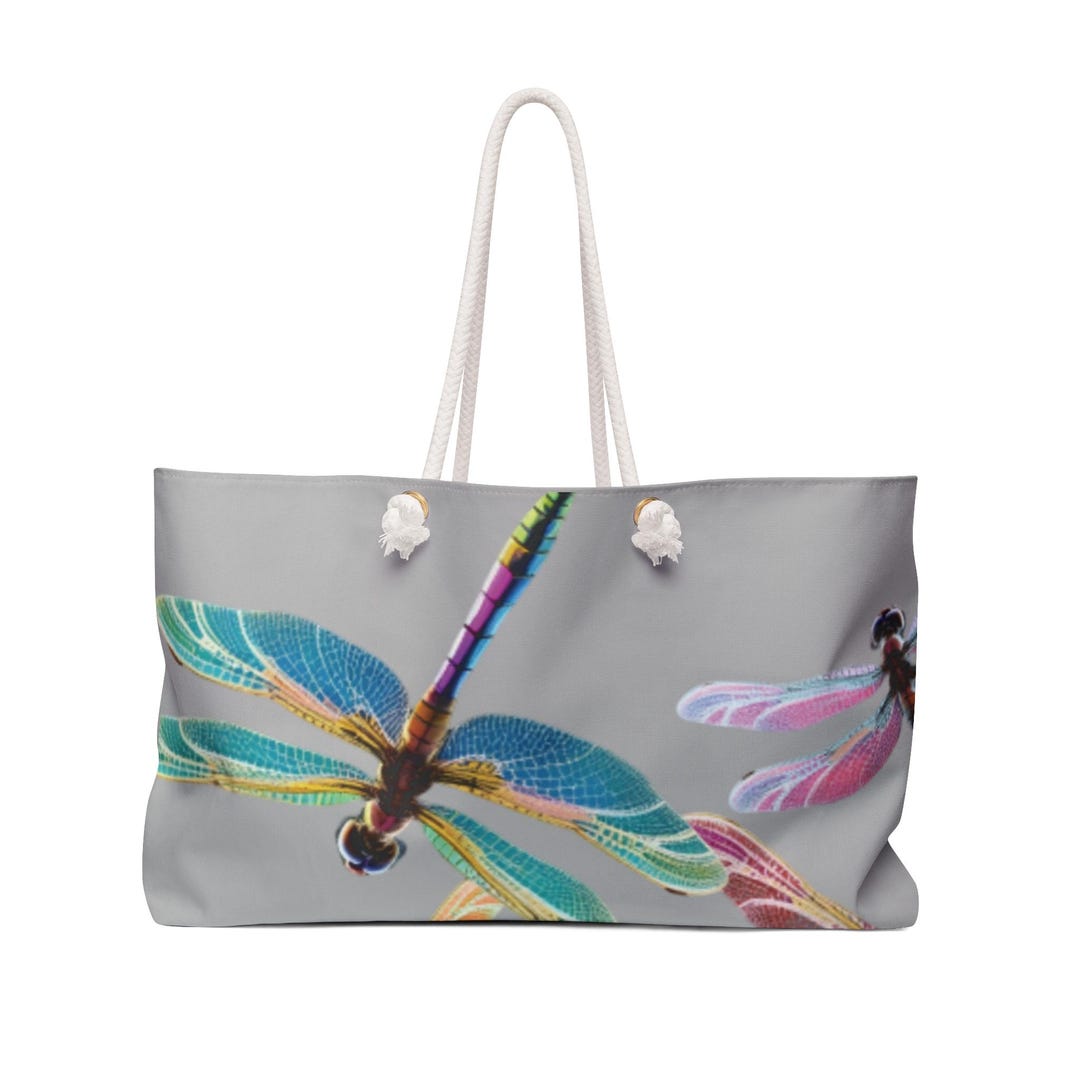 Colorful Dragonfly Weekender Bag – Stylish Travel Tote - Etsy