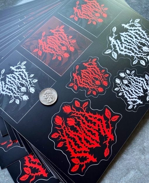 Thorns Metal Sticker Sheet - Etsy