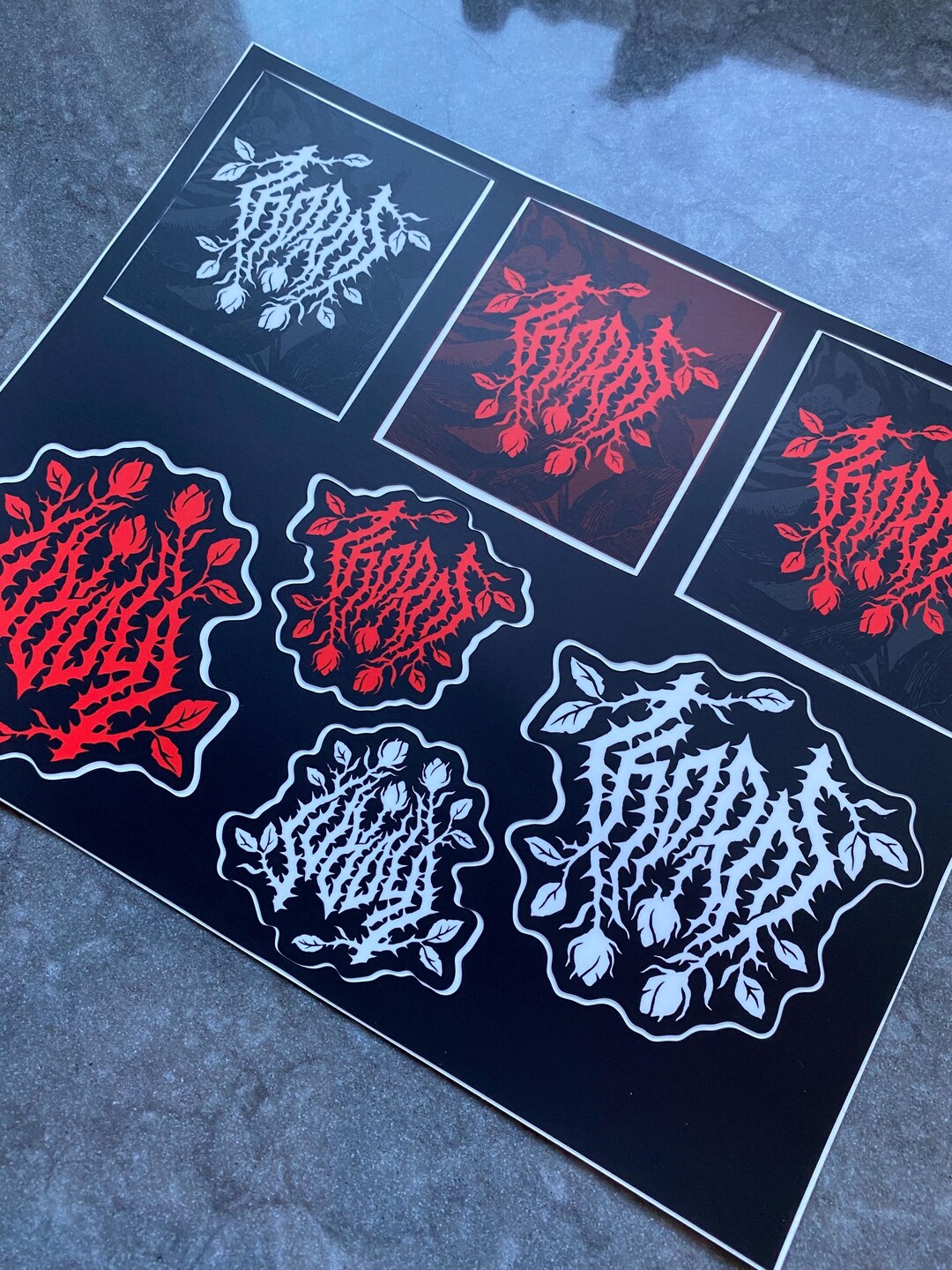 Thorns Metal Sticker Sheet - Etsy