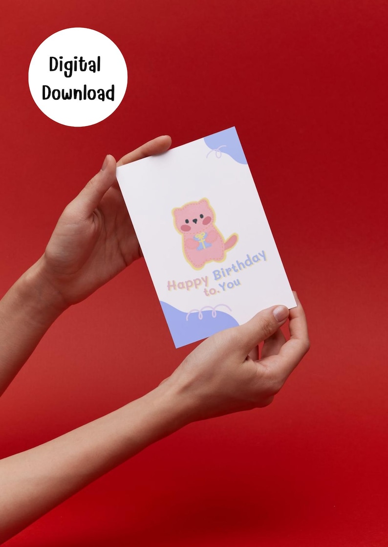 Cute Animal Birthday Card | Printable Photo Gift (digital Download) - Etsy