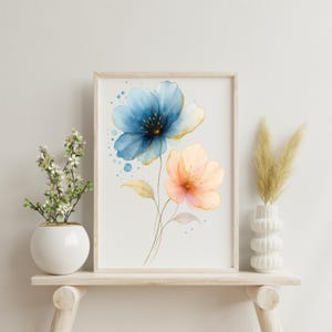 20 Abstract Flowers Clipart Bundle, Watercolor Floral Pngs, High-res ...