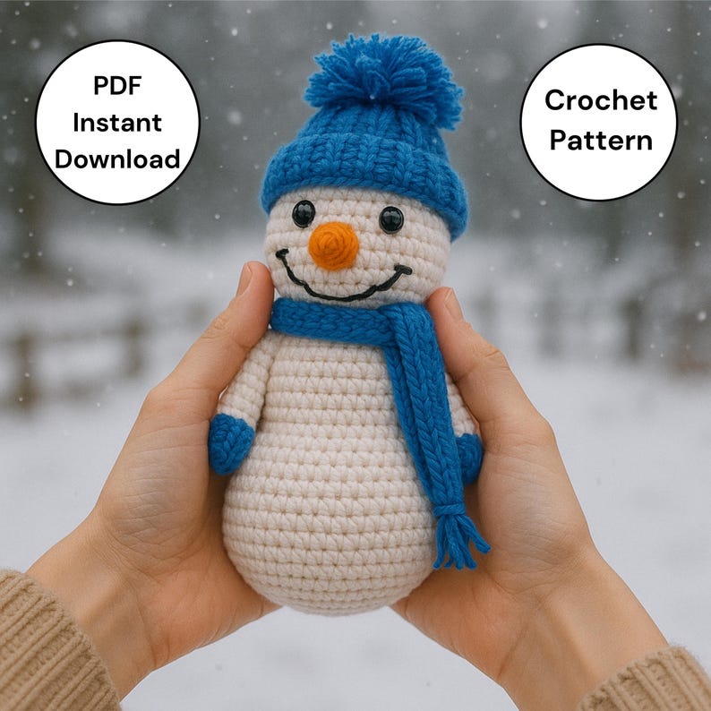 Snowman Amigurumi Crochet Pattern: Winter Plushie (PDF Pattern) - Etsy UK